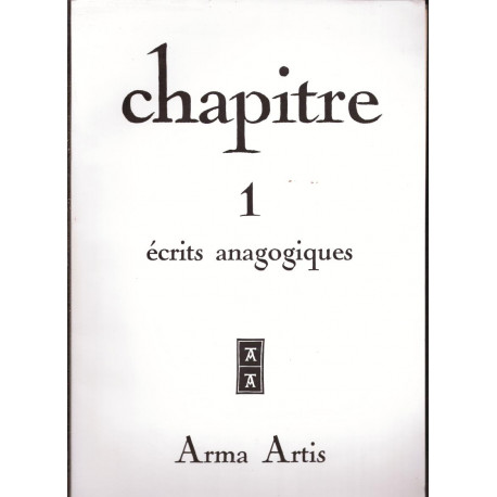 Chapitre 1 écrits anagogiques - Librairie le Grand Chene